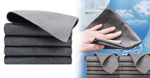 5-pack magiska trasor för rengöring av glas hittar du på Digideal.se