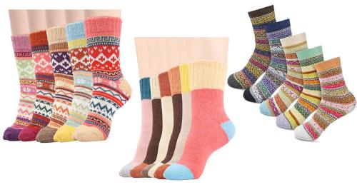 Varma strumpor i ullblandning hittar du på Digideal.se