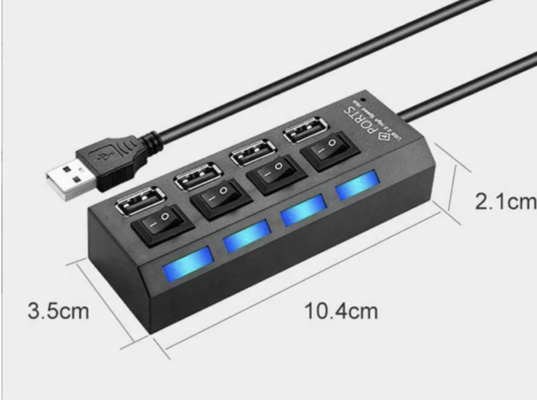 USB-laddare med fyra portar hittar du på Digideal.se